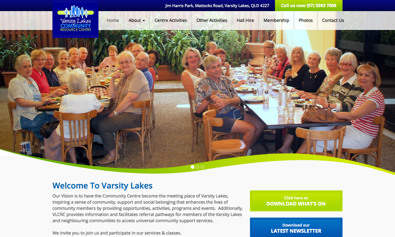 Latest website to go live - The Varsity Lakes ... - Web and Print Design